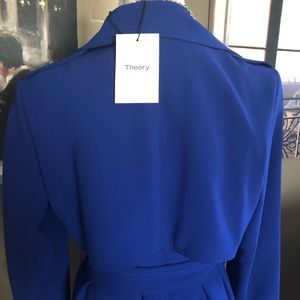 Theory | Jackets & Coats | Theory Cosmic Blue Trench Coat Nwt | Poshmark